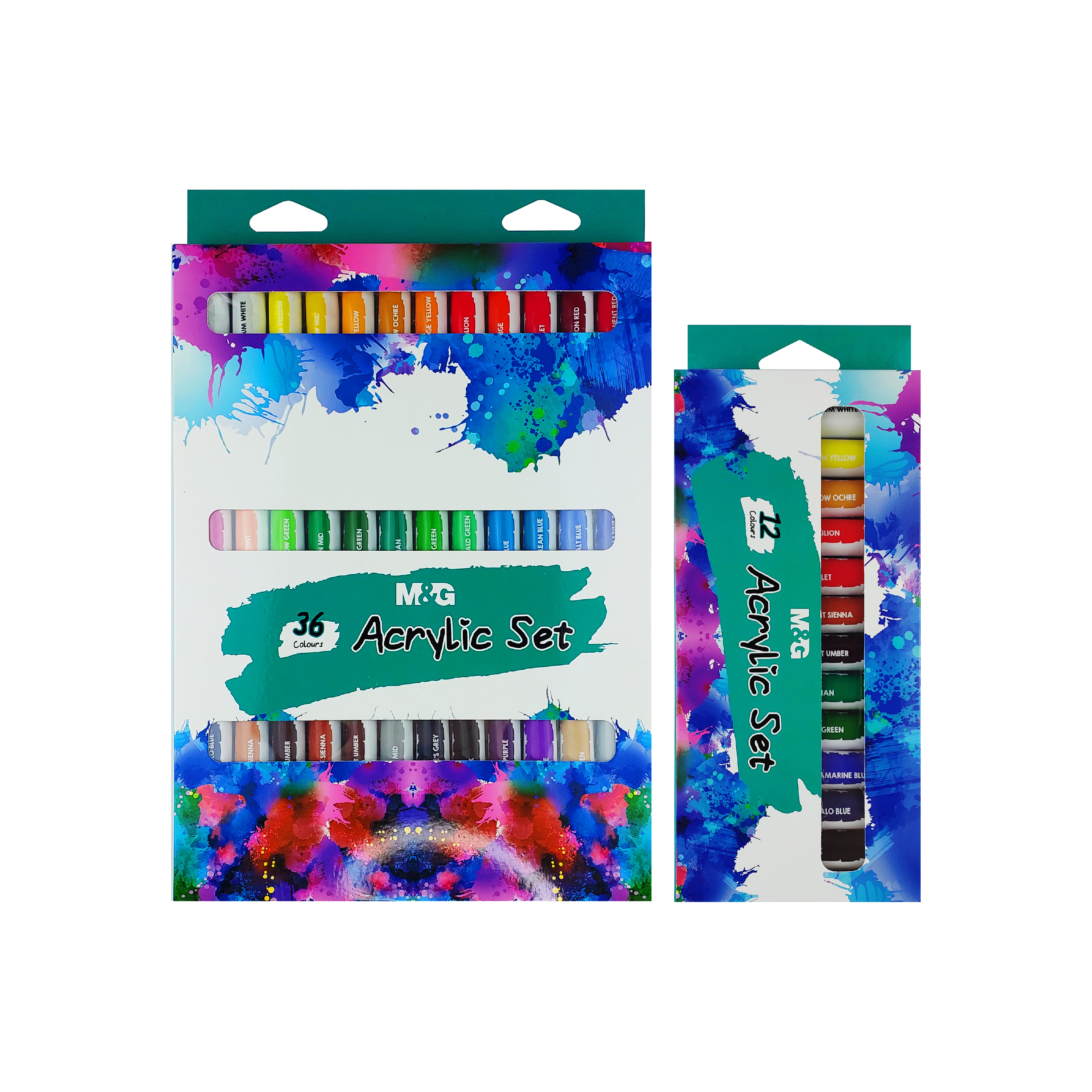 M&G ACRYLIC PAINT SET 12ml ( 36 COLOURS )